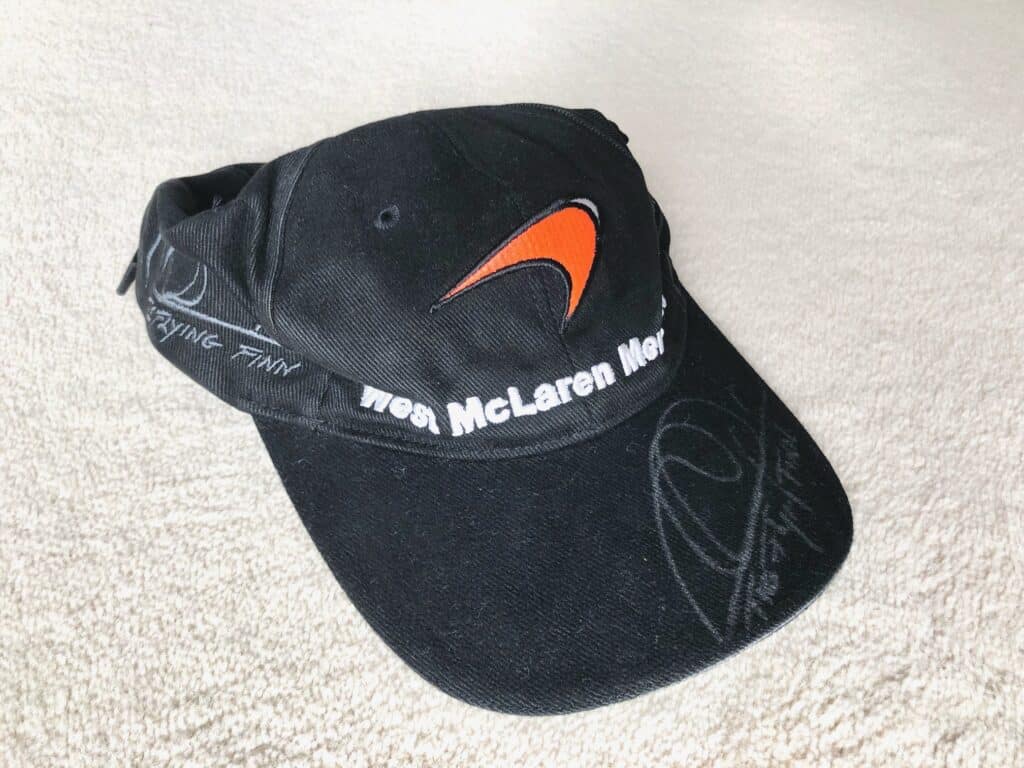 Mika Hakkinen hand signed West McLaren Mercedes cap - Motorsport ...