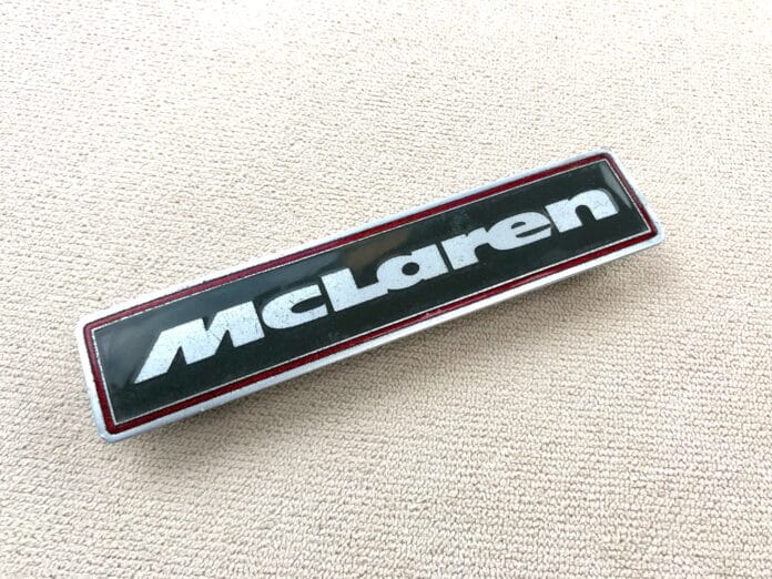 McLaren F1 original enamelled front nose badge - Motorsport Memorabilia